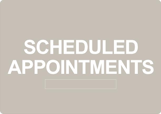 ADA - Scheduled Appointments - 6" x 8.5" – Sign Solutions of Tampa Bay