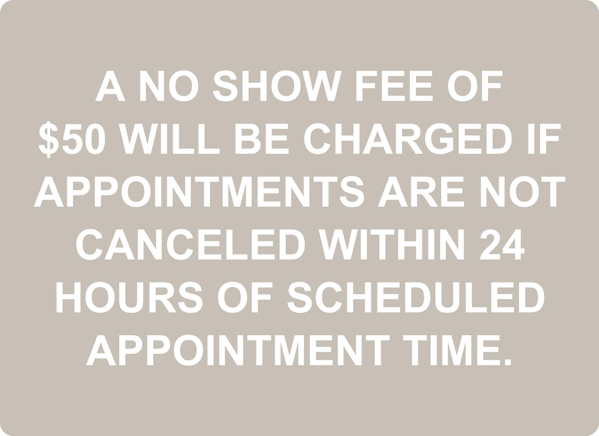 ADA - No Show Fee $50 - 8" x 11" – Sign Solutions of Tampa Bay